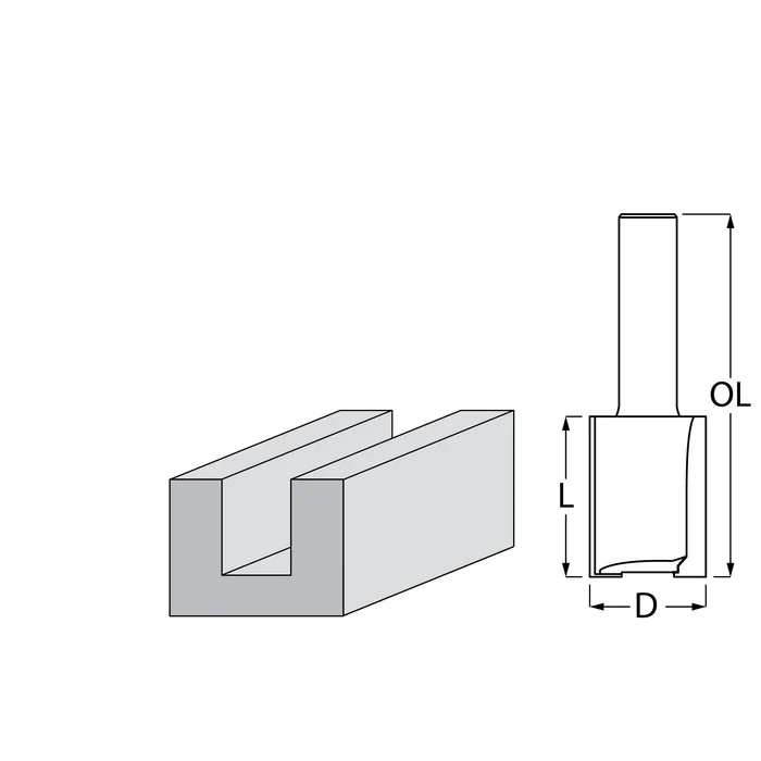 Ravno glodalo sa 2 zupca Makita D-47684