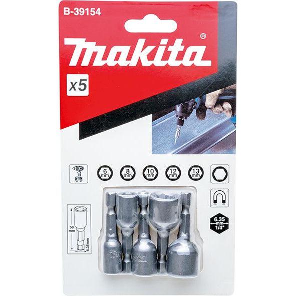 Set magnetnih nasadnih umetaka 6; 8; 10; 12 i 13 mm Makita B-39154