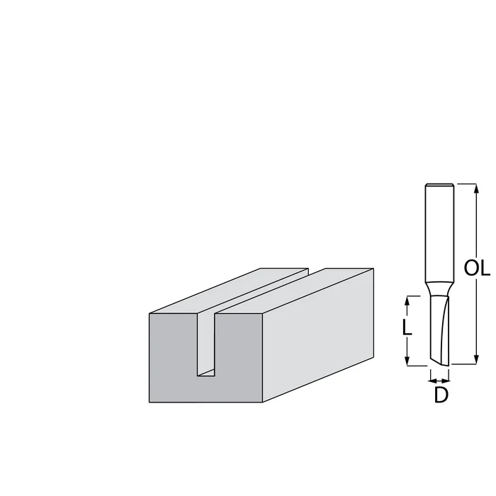 Straight Bit 1 Flute 3x13x51mm Makita D-47379