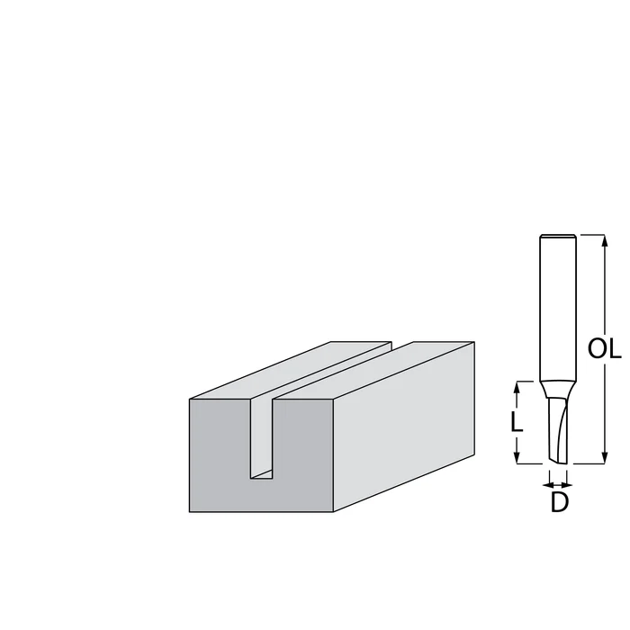 Straight Bit 1 Flute 4x13x51mm Makita D-47385