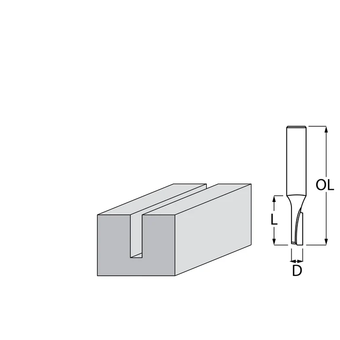 Straight Bit 1 Flute 5x13x48mm Makita D-47391