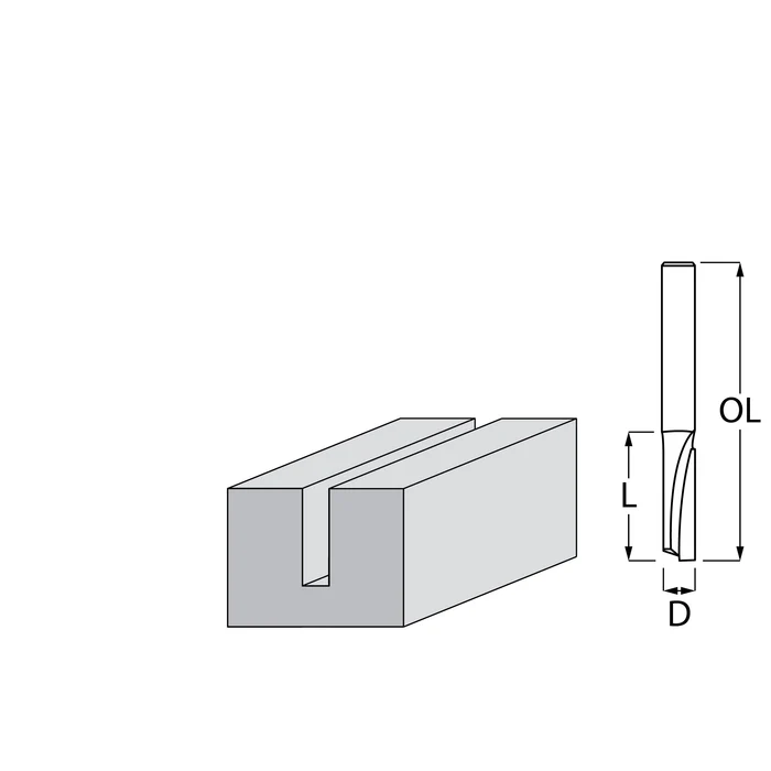 Straight Bit 1 Flute 6x19x50,8mm Makita D-47416