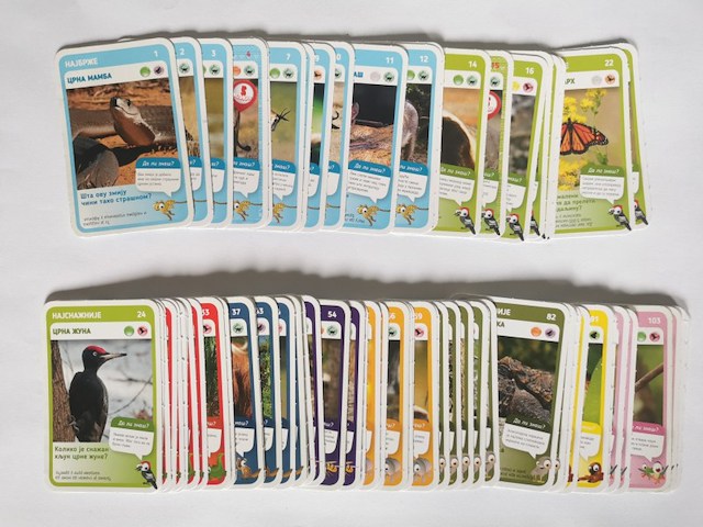 Zov divljine - Maxi kartice zivotinja (95 razlicitih)