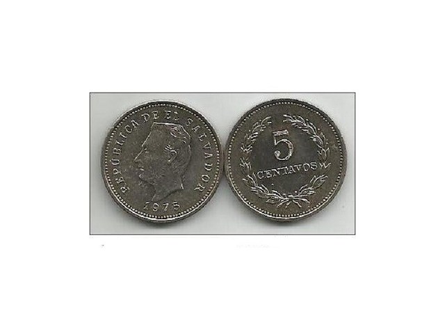 El Salvador 5 centavos 1975. UNC