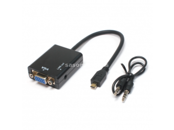Adapter Micro HDMI na VGA M + audio JWD-HDMI1