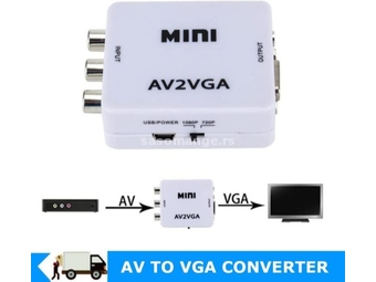 AV RCA na VGA adapter konvertor