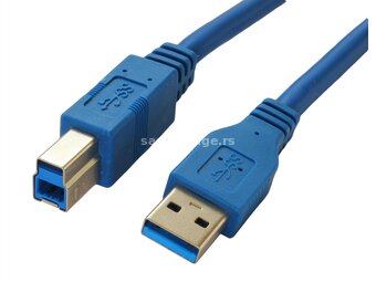 USB kabal A/B 3.0 1.8m plavi