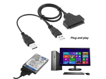 USB 2.0 SATA 7+15Pin Adapter Converter Cable for 2.5inch HDD