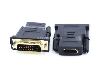 DVI muski na HDMI zenski ravan adapter