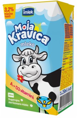 MLEKO TRAJNO MOJA KRAVICA D3 3.2%MM 250ML TB
MLEKO TRAJNO MOJA KRAVICA D3 3.2%MM 250ML TB