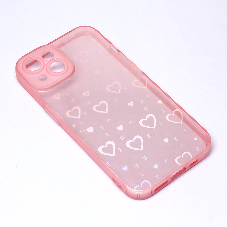 Maska Heart Color IMD za iPhone 14 6.1 roze