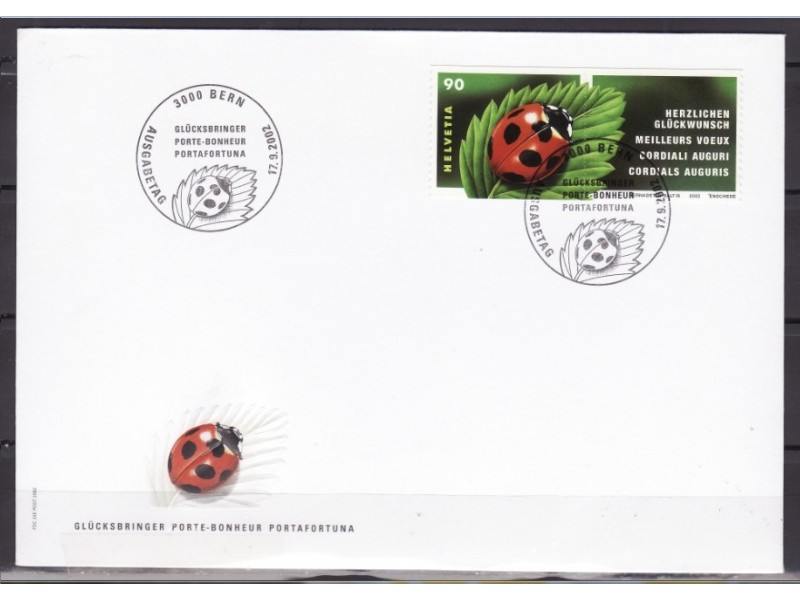 Švajcarska - FDC buba mara 2002.