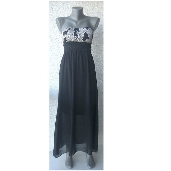 haljina crna maxi top broj M