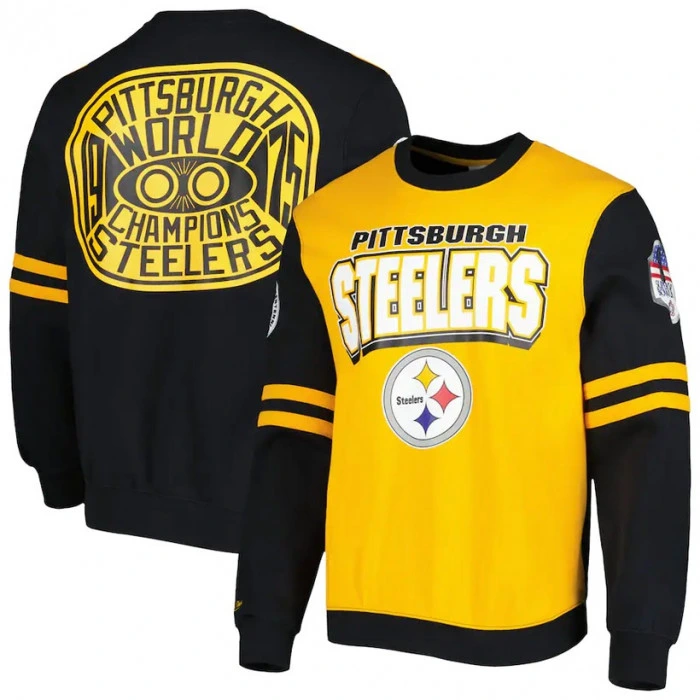 Pittsburgh Steelers Mitchell and Ness All Over Crew 2.0 duks