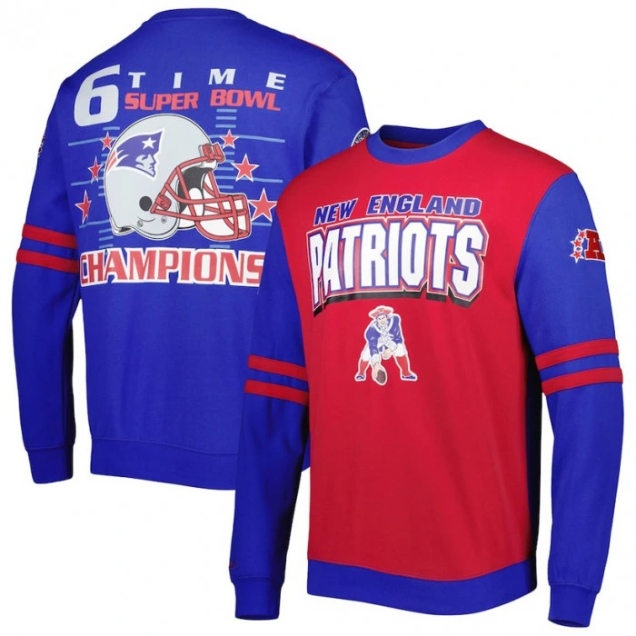 New England Patriots Mitchell and Ness All Over Crew 2.0 duks