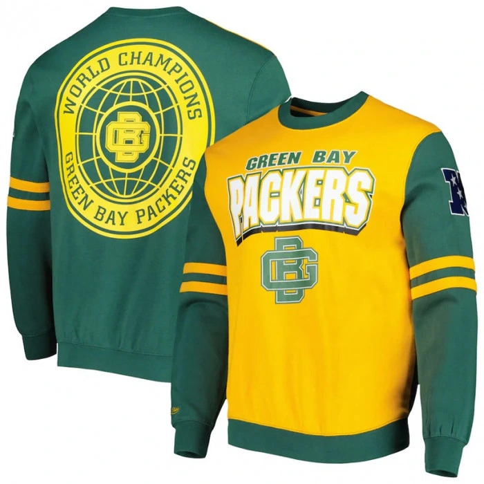 Green Bay Packers Mitchell and Ness All Over Crew 2.0 duks