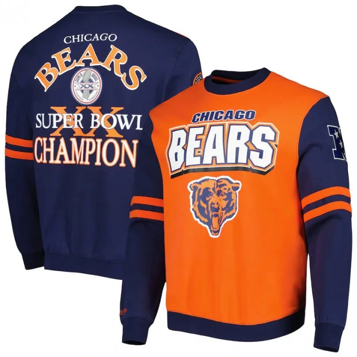 Chicago Bears Mitchell and Ness All Over Crew 2.0 duks