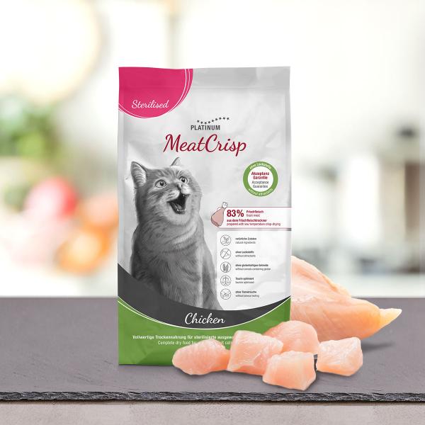 Platinum Cat MeatCrisp Adult Sterilised Chicken 1.5KG