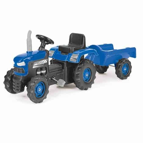 Traktor na pedale 082534 Dolu sa prikolicom – plavi