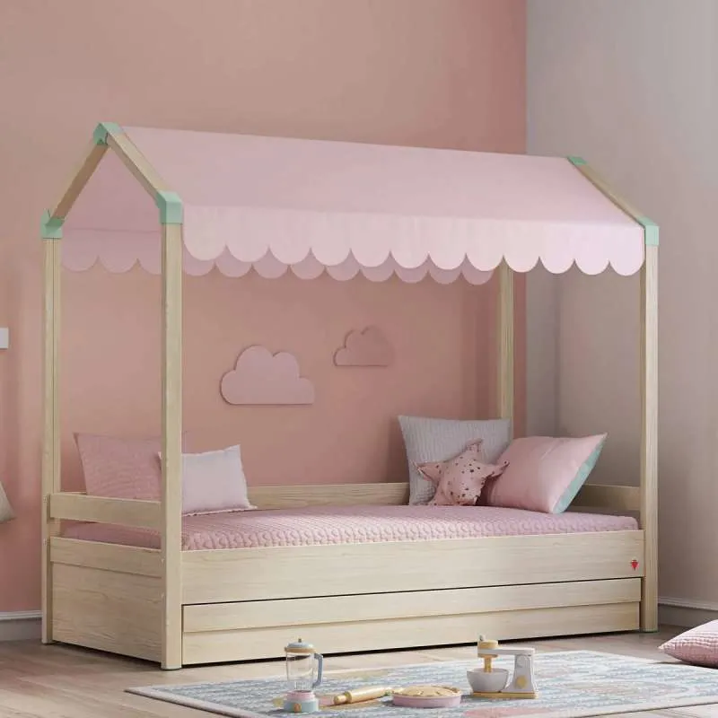 MONTES FLAT ROOF BED TENDA PINK