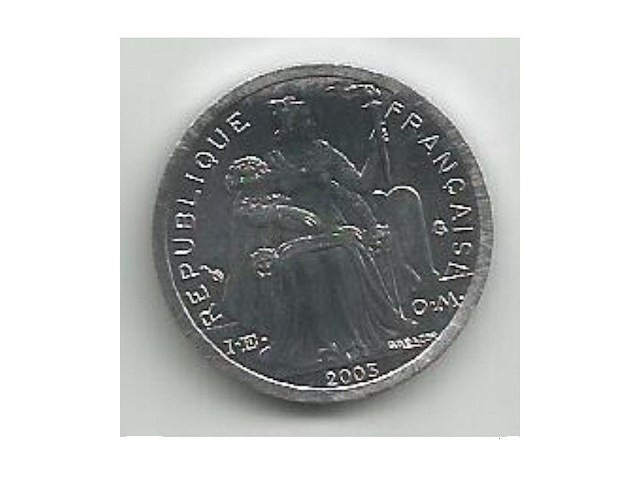 French Polynesia 1 franc 2003. KM#11 UNC