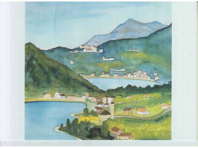 HERMANN HESSE (1877-1962) `Blick auf Magliaso und Ponte