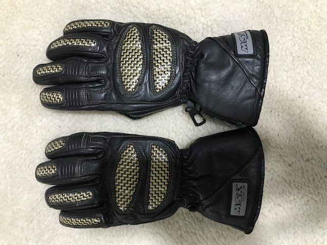 MSK Sport line kozne crne rukavice sa kevlarom