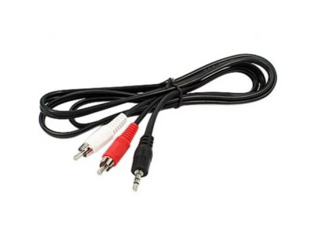 E-Green (OST03406) kabl audio 3.5mm (Muški) na 2xRCA (Muški) 10m crni