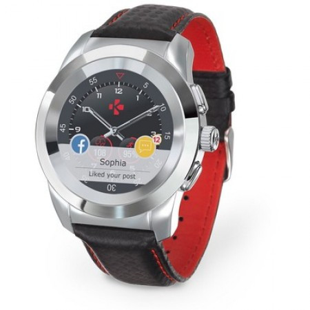 MyKronoz zetime pet silver/blac car.red smartwatch