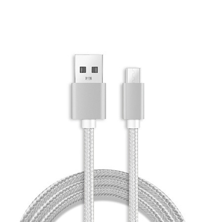 Xwave USB kabl /USB 2.0 (tip A -muški) -Micro USB (tip A -muški)/dužina 1,2m/2A/Aluminium/srebrni upleteni ( USB Micro 1.2m 2A Al /silver m