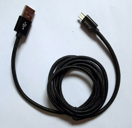 Xwave USB kabl /USB 2.0 (tip A -muški) -Micro USB (tip A -muški)/dužina 2m/2A/Aluminium /crni upleteni ( USB Micro 2m 2A Al /black mesh )