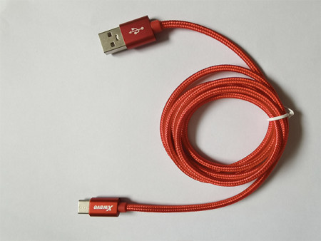 Xwave USB kabl TIP-C/USB 3.0 (tip A-muški)-USB 3.1 (TIP C-muški)/dužina 2m/3A/Aluminium /crveni upleteni~1 ( USB TIP-C 2m 3A Al /red mesh )