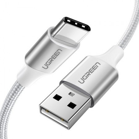 Ugreen USB-A 2.0 na USB tip C kabl Alu.0.25m Beli ( 60129 )
