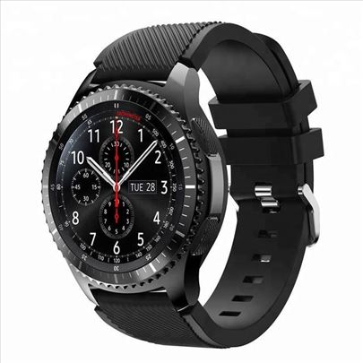 Crna silikonska narukvica 22mm Samsung watch 46mm