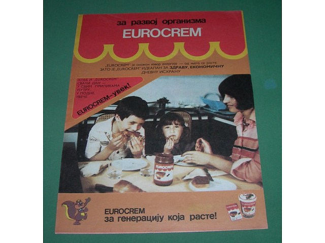 Eurocrem, stara novinska reklama