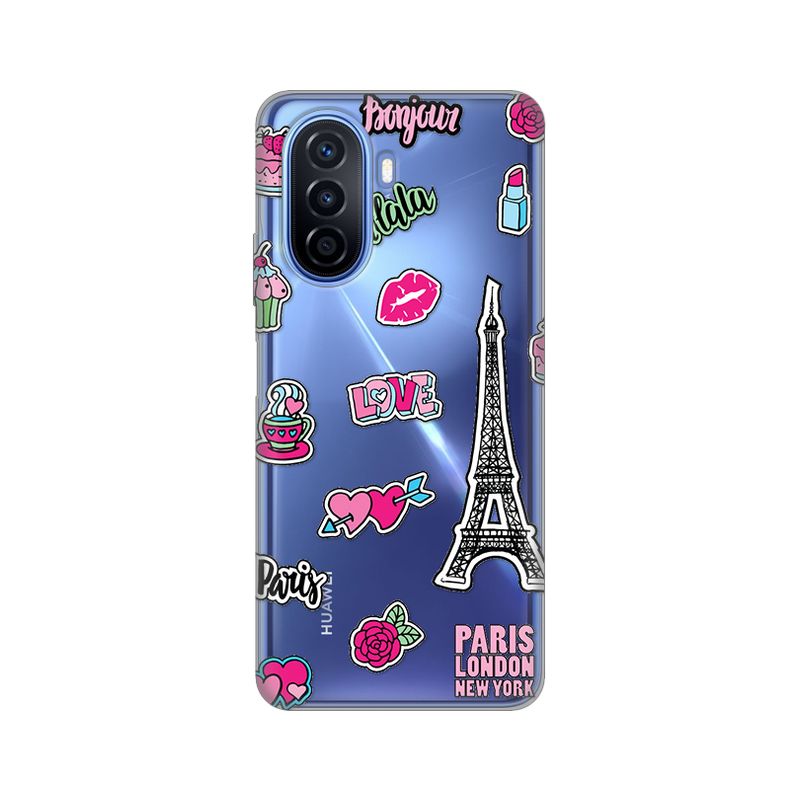 Maskica Silikonska Print Skin za Huawei Nova Y70/Y70 Plus Love Paris