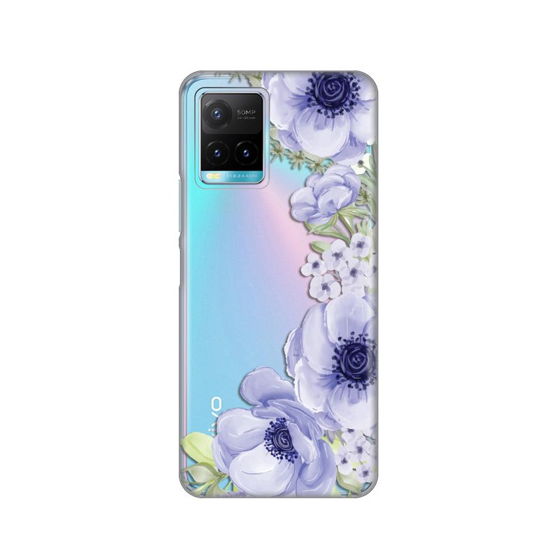 Maskica Silikonska Print Skin za Vivo Y21/Y21s/Y33s Blue Roses