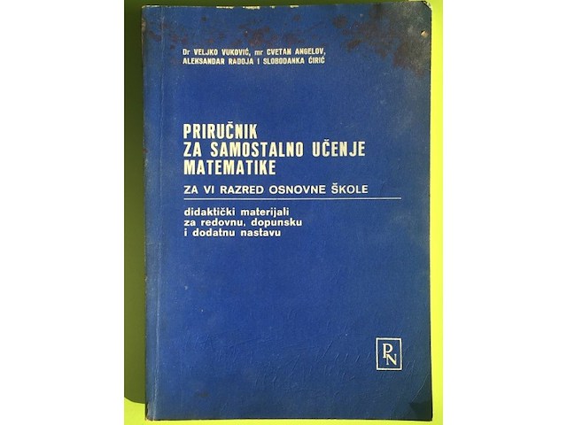 Priručnik za samostalno učenje matematike za 6