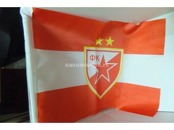 FK CRVENA ZVEZDA ZASTAVICA KAPITENSKA ZA KOLA, 18x15cm, poliester,  Serbianshop