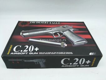 Airsoft pistolj C20+ sa prigusivacem Desert Eagle