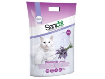 Sanicat silikonski posip za mačke Diamonds Lavander 5L