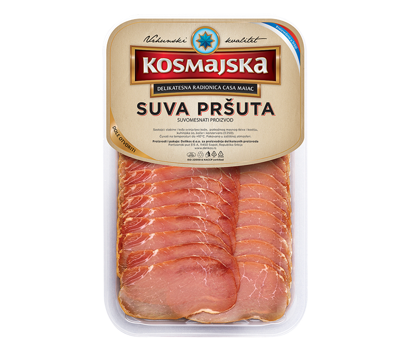 Kosmajska suva pršuta, narezano 100g