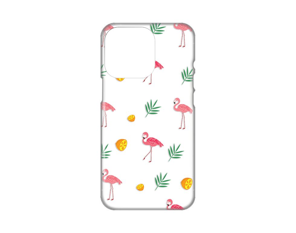 Silikonska futrola PRINT Skin - iPhone 14 Pro Flamingos