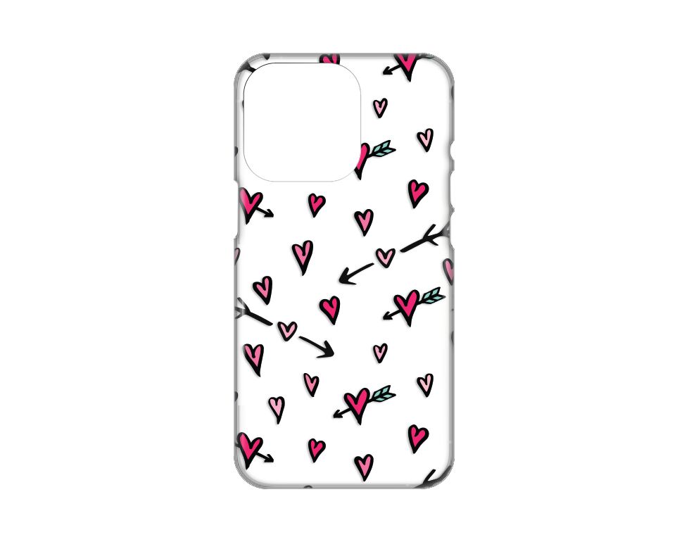 Silikonska futrola PRINT Skin - iPhone 14 Pro Heart Pattern