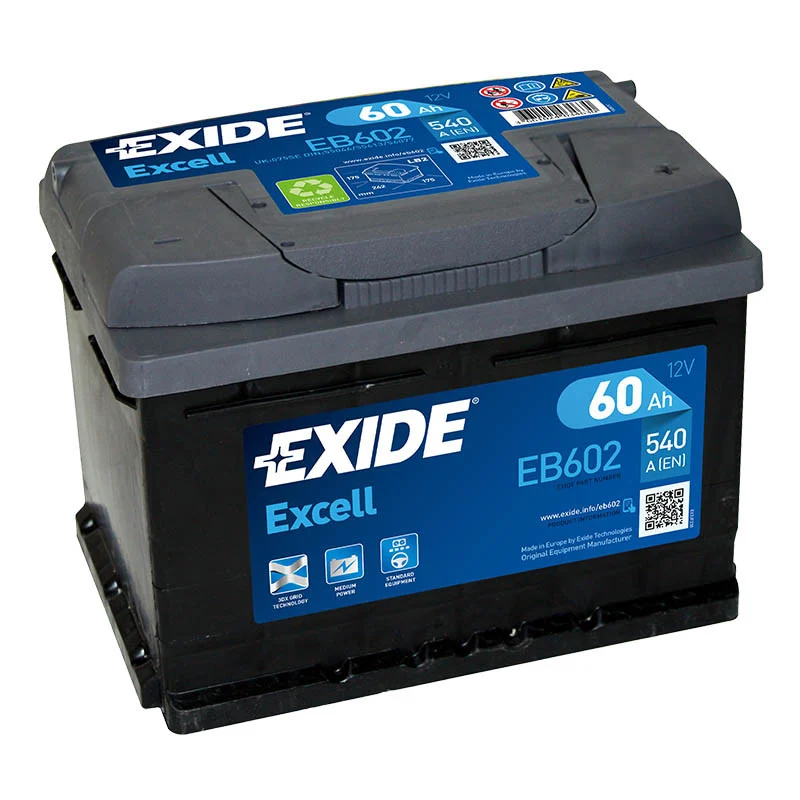 Akumulator Excell EB602 12V 60Ah (Exide)