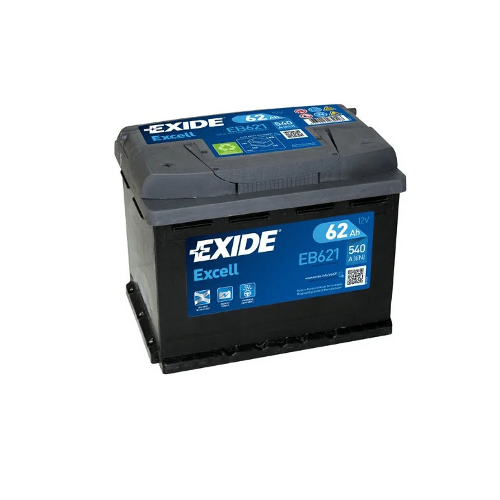 Akumulator Excell EB621, 12V 62Ah, L+ (Exide)