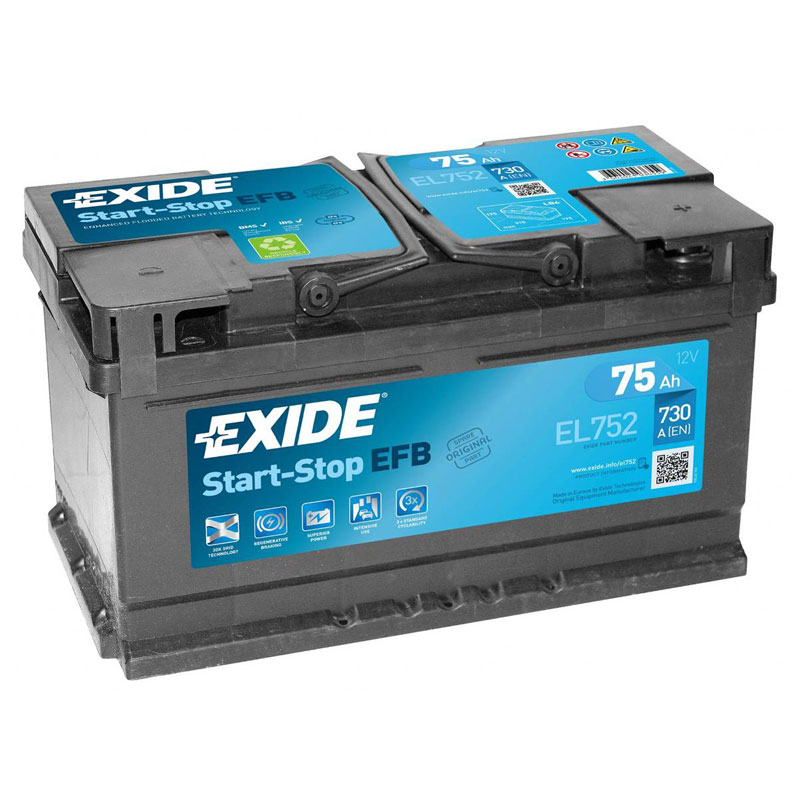 Akumulator Start&Stop EFB EL752 12V 75Ah (Exide)