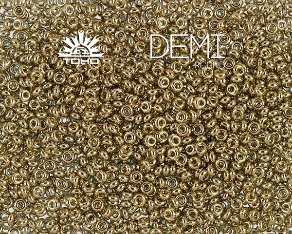 TN-11-204 Demi Round 11/0 Gold Lustered Montana Blue (5gr)