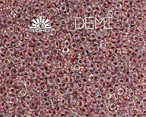 TN-11-771 Demi Round 11/0 Rainbow Crystal/ Strawberry Lined (5gr)