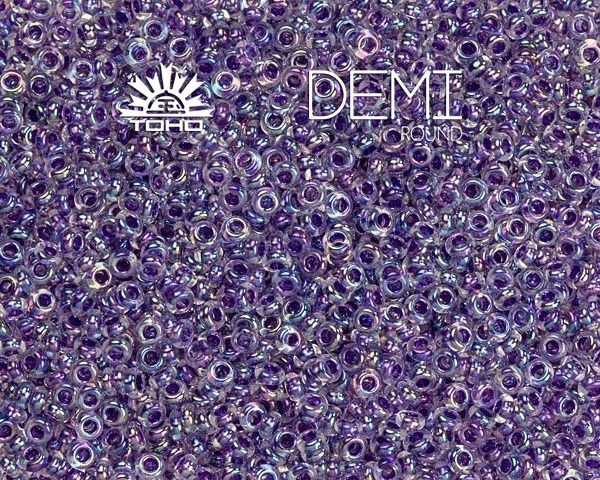 TN-11-774 Demi Round 11/0 Rainbow Crystal/ Grape Lined (5gr)